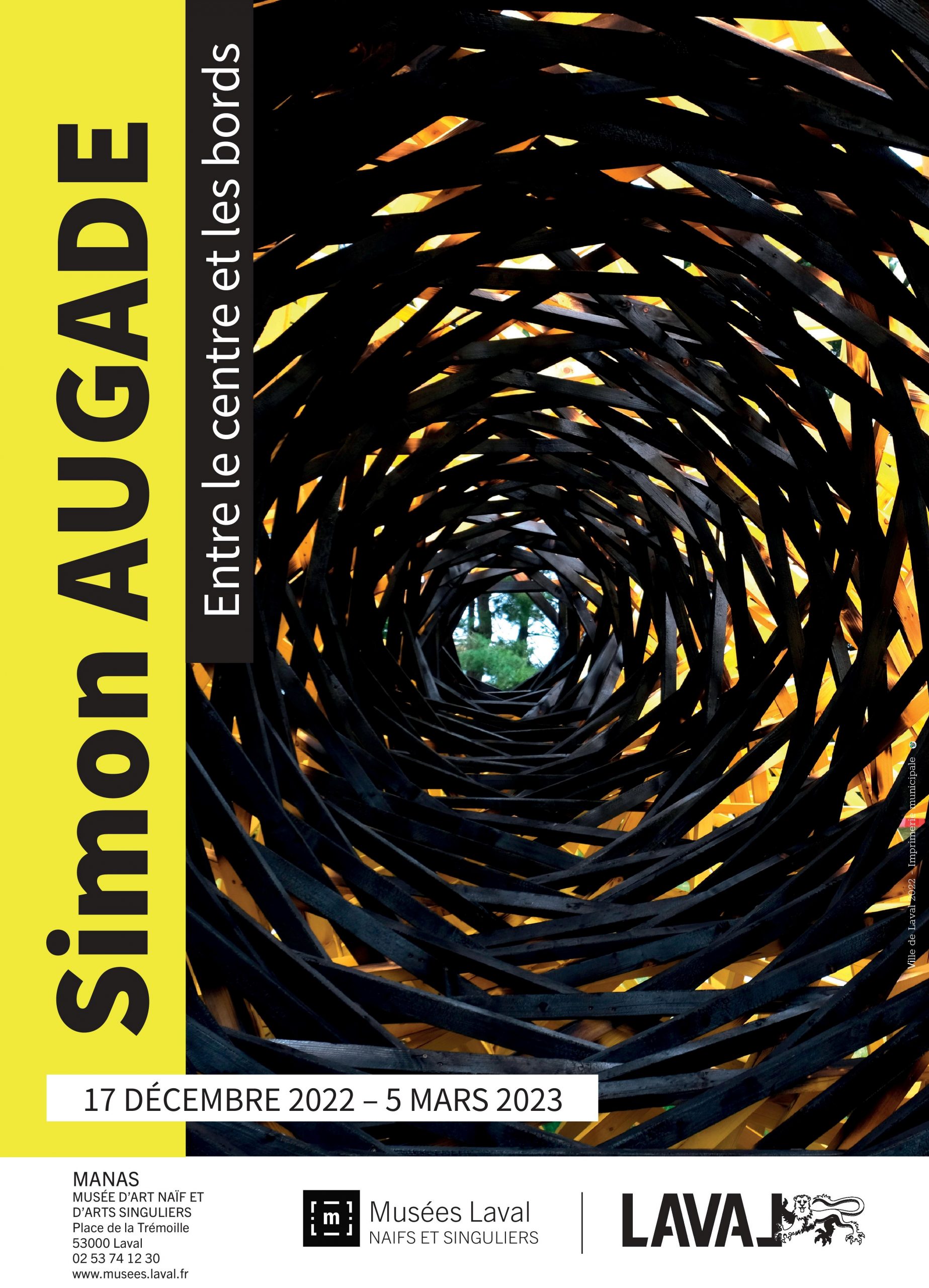 EXPOSITION – ENTRE LE CENTRE ET LES BORDS – SIMON AUGADE – MANAS